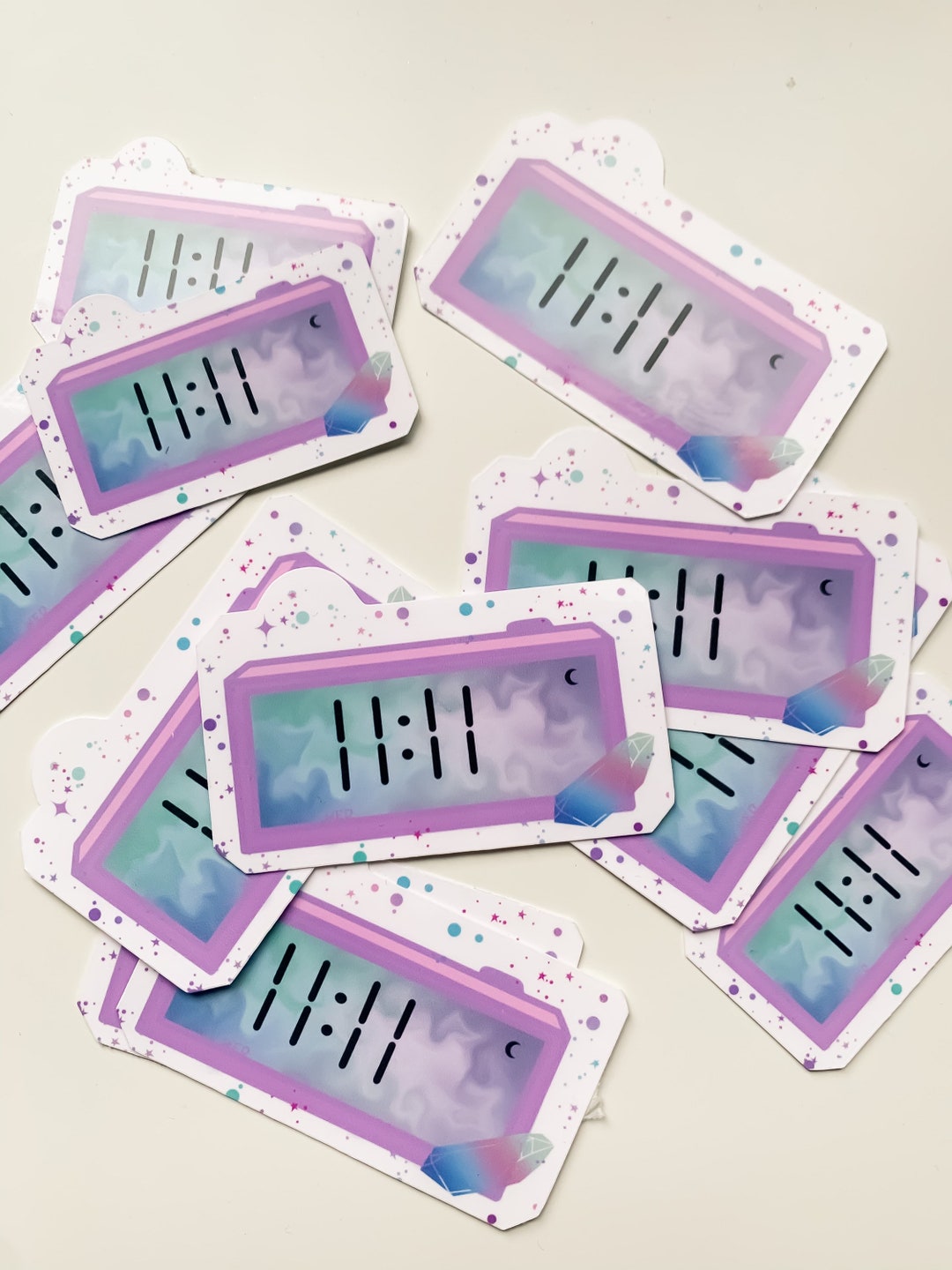 11:11 Digital Clock Wish Sticker Magic Stickers Journaling Cute Dreamy ...