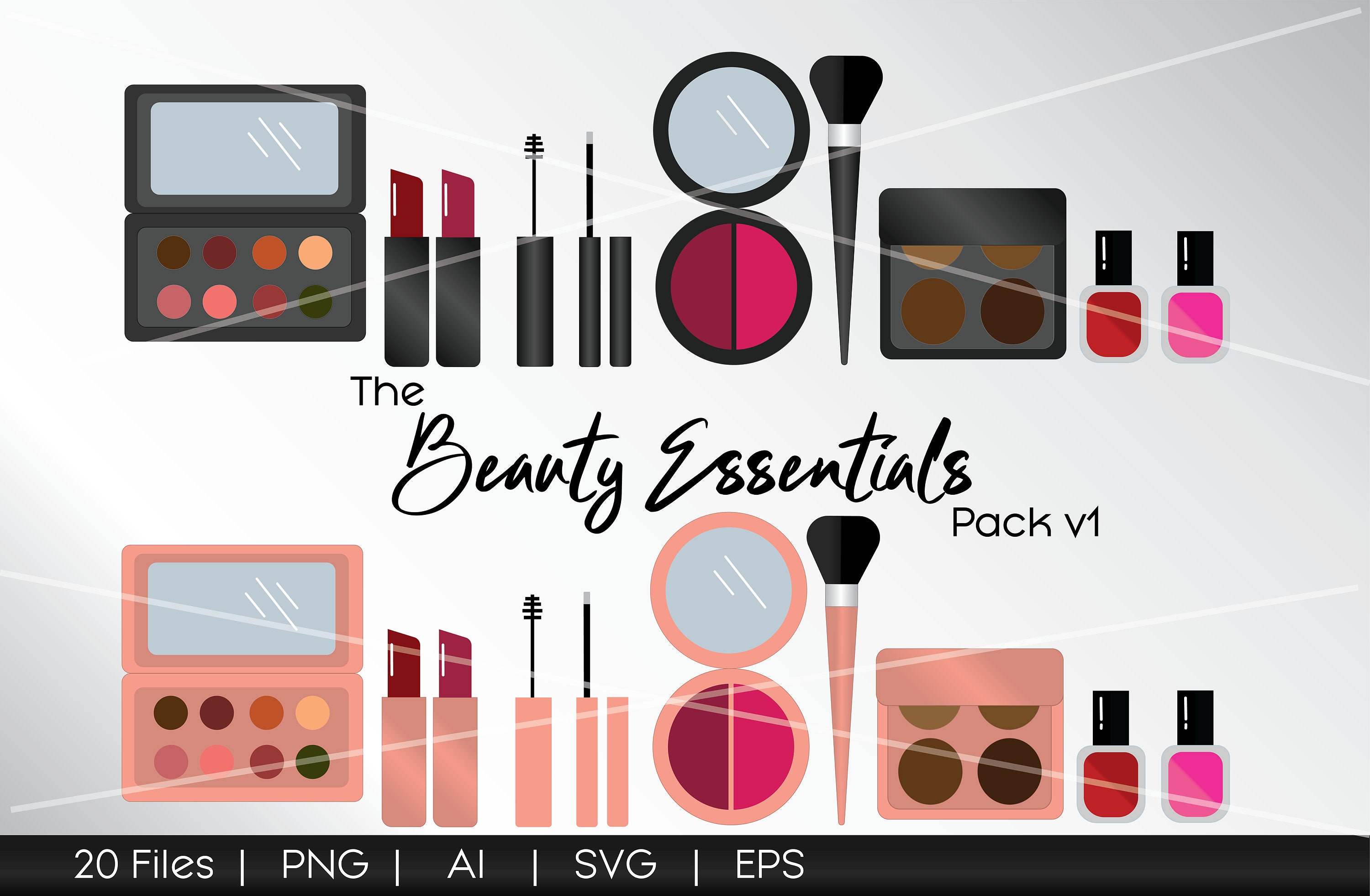 The Beauty Essentials Pack V1 CLIP ART, Mulitple File EXT, Vector ...