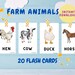 Montessori Learning Flashcards, Farm Animals Flashcards for Learning ...