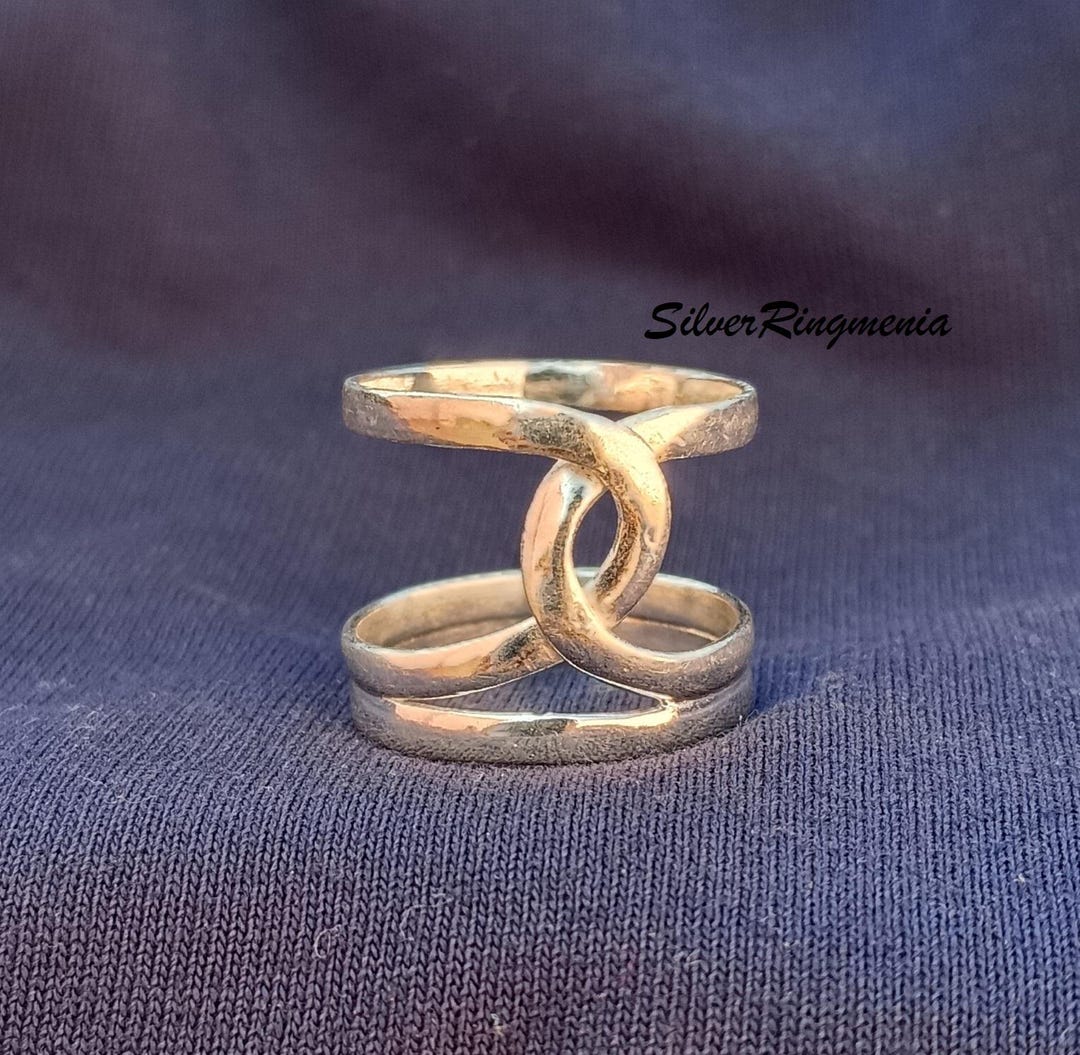Handmade Sterling Silver Double Band Ring: Everyday Jewelry - Etsy