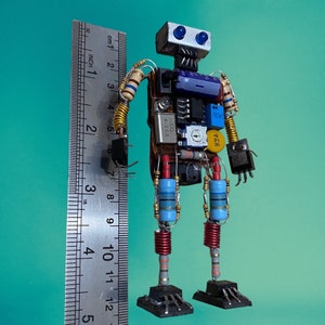 Robot Ornament, Table Lamp Emitting Light From Its Eyes, Unique ...