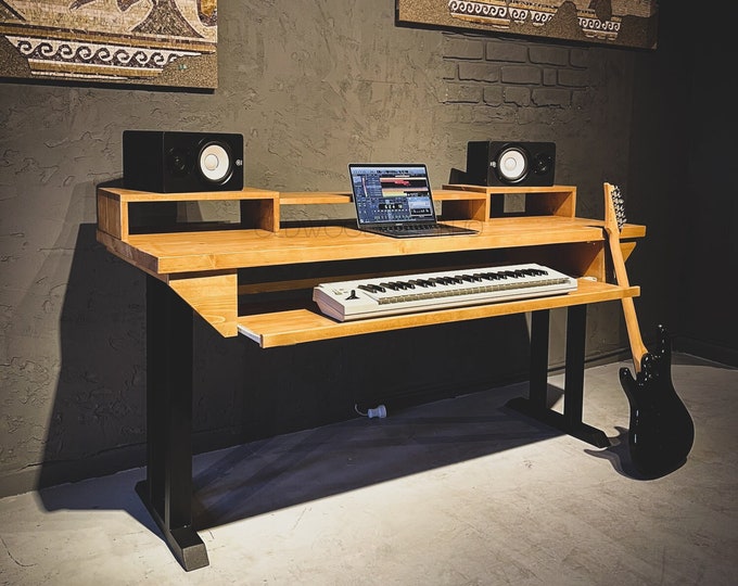 Recording Studio Desk/ 12RU workstation/ Cabinet Grade birch plywood ...