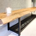 Live Edge Solid Wood TV Stand - Rustic Natural Wood TV Console With ...