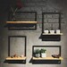 Metal Frame Set With 4 Shelves Decorative Steel Wooden - Etsy