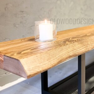 Live Edge Solid Wood TV Stand - Rustic Natural Wood TV Console With ...