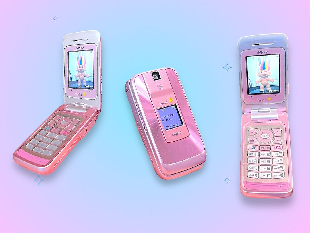 Vintage Y2K Pink Sanyo Camera Flip Cell Phone.rare.works - Etsy