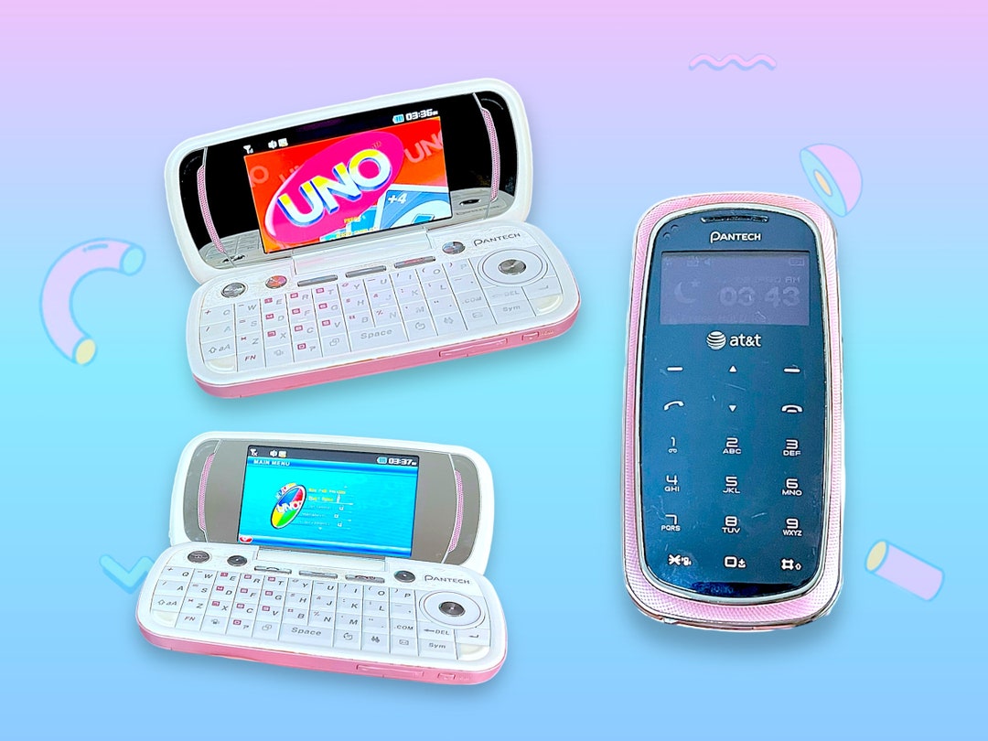 Vintage Y2K Pink Pantech Keyboard Flip Phone.rare.works! - Etsy