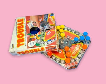 Vintage 1960's Pop-o-matic Trouble Board Game - Etsy