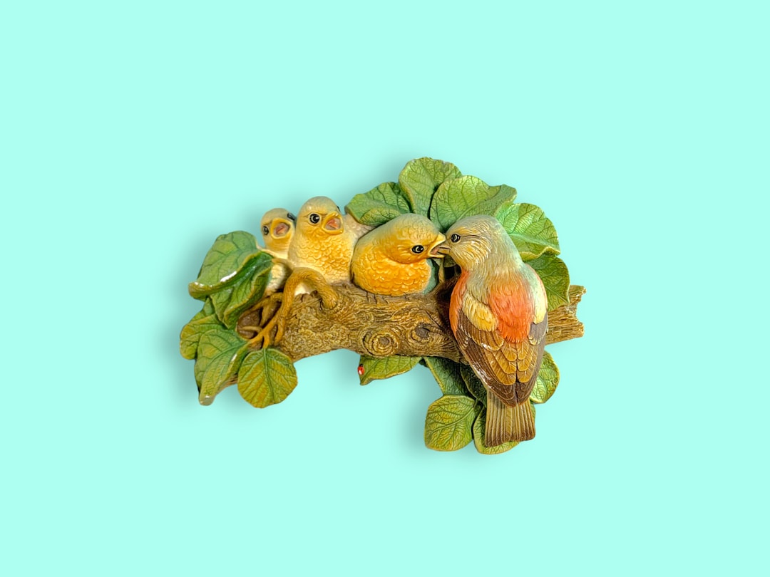 Vintage Bird Hanging Chalkware Bosson. - Etsy