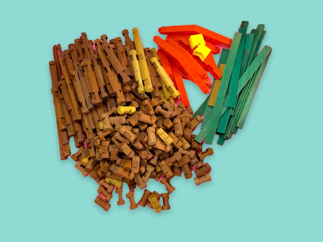 Vintage Wood Lincoln Logs Toys. - Etsy
