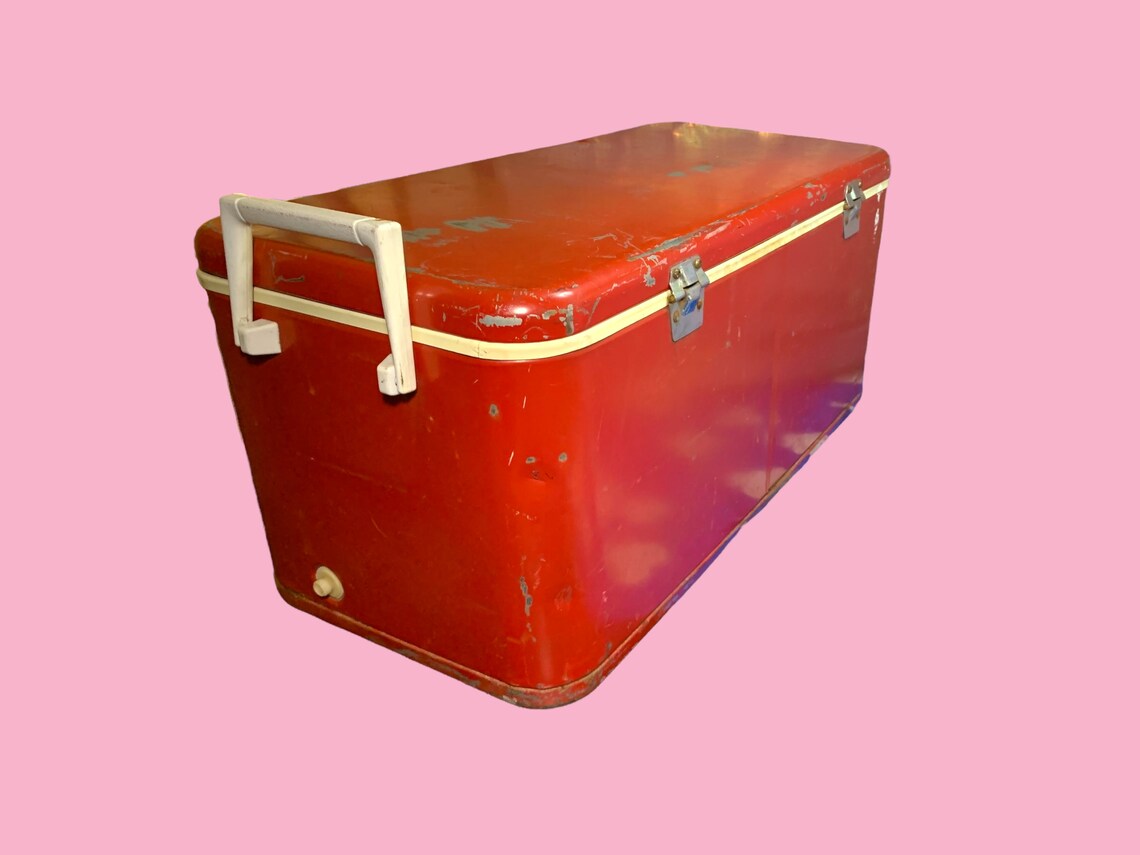 Vintage Metal Thermos Large Ice Chest Cooler. - Etsy