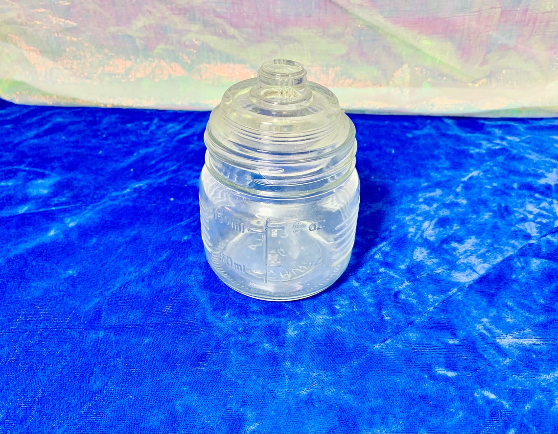 Vintage Glass Old Fashioned Mason Jar With Lid. - Etsy