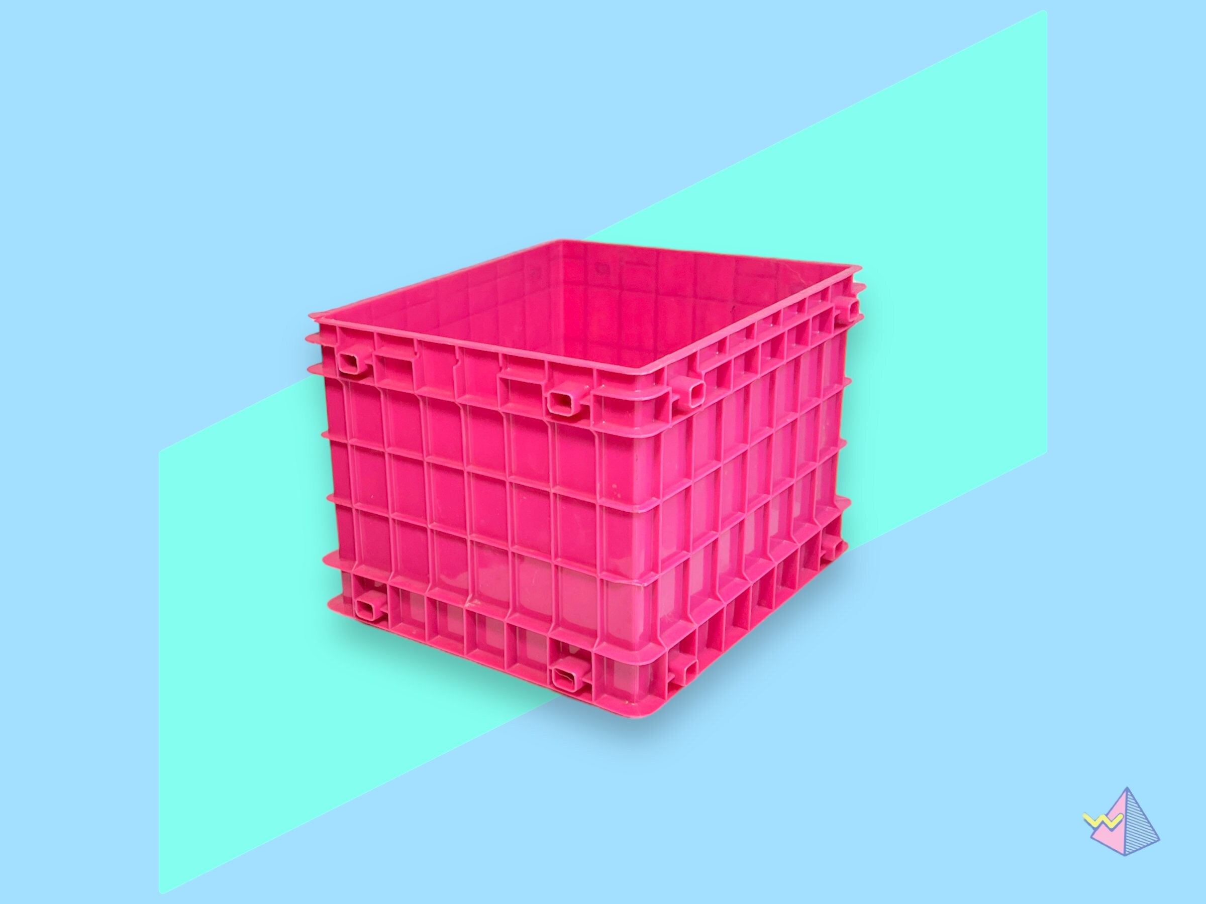 Pink Milk Carton Plastic Crates