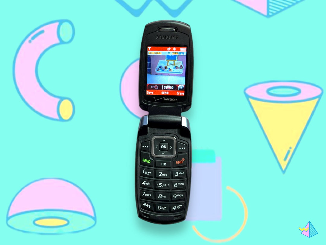 Vintage Y2K Blue Samsung Camera Flip Cell Phone. Works - Etsy