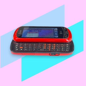 Vintage Y2K Red LG Slide Keyboard Cell Phone - Working - Etsy