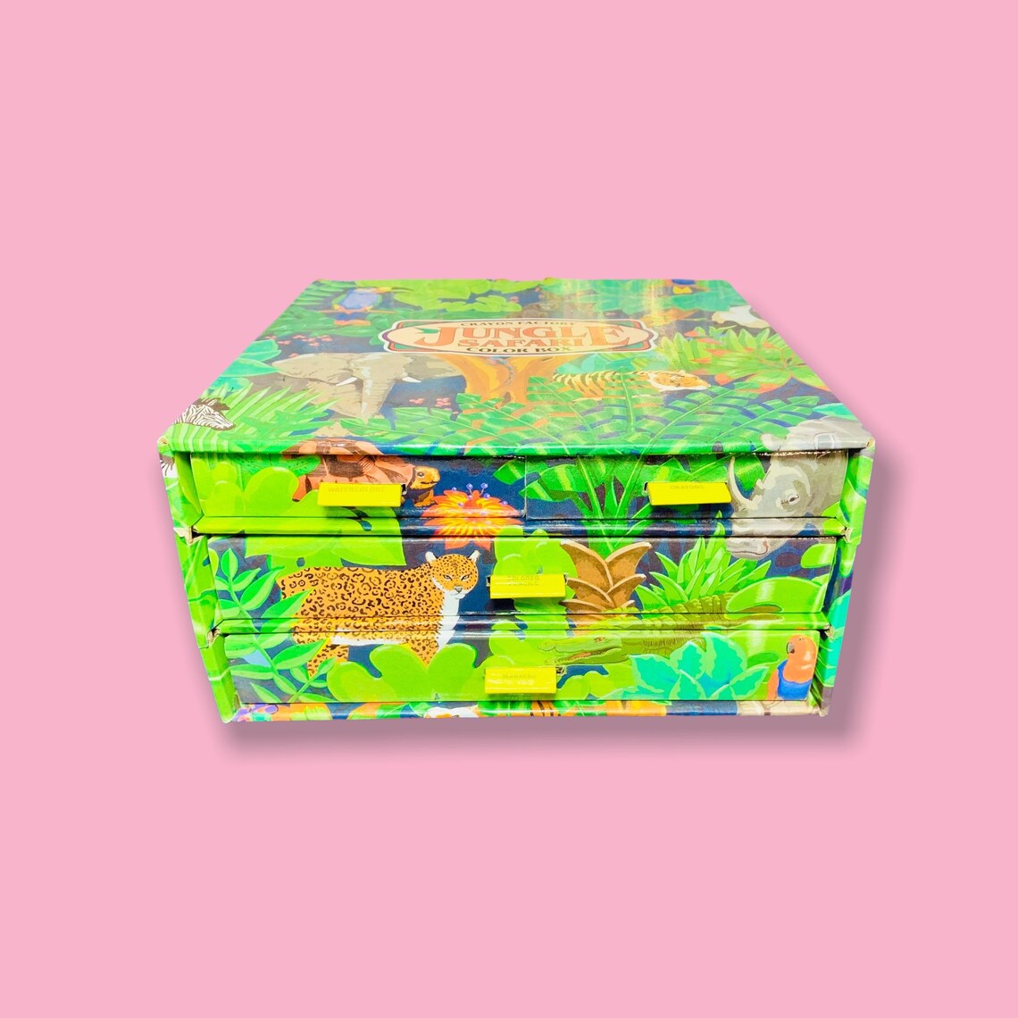 Vintage 90s Lisa Frank Like Art Box. - Etsy