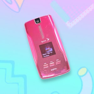 Vtg Y2K Pink Sanyo Camera Flip Cell Phone. Rare.works! - Etsy