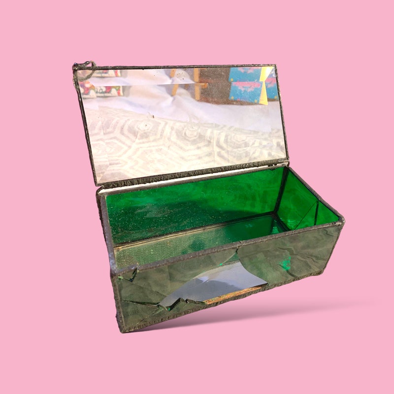 Vintage Glass Box - Etsy