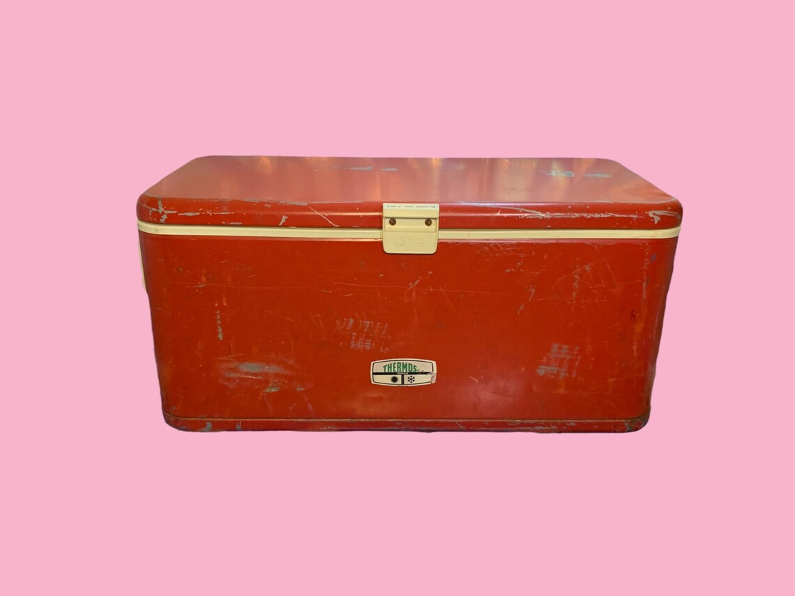 Vintage Metal Thermos Large Ice Chest Cooler. - Etsy
