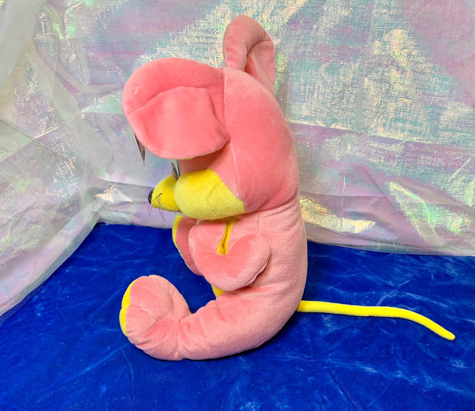 Vintage Stuffed Pink Mouse Plush Toy. | Etsy