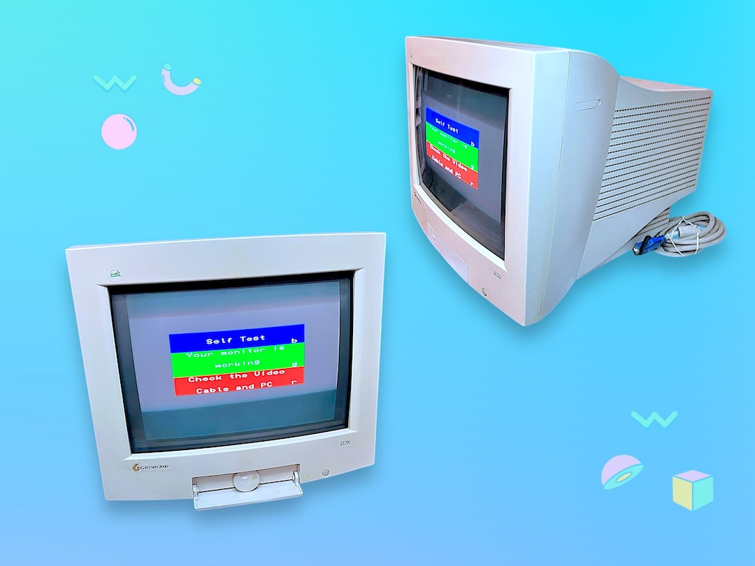 Vintage 90’s Y2K Desktop Computer Monitor Screen.rare. - Etsy