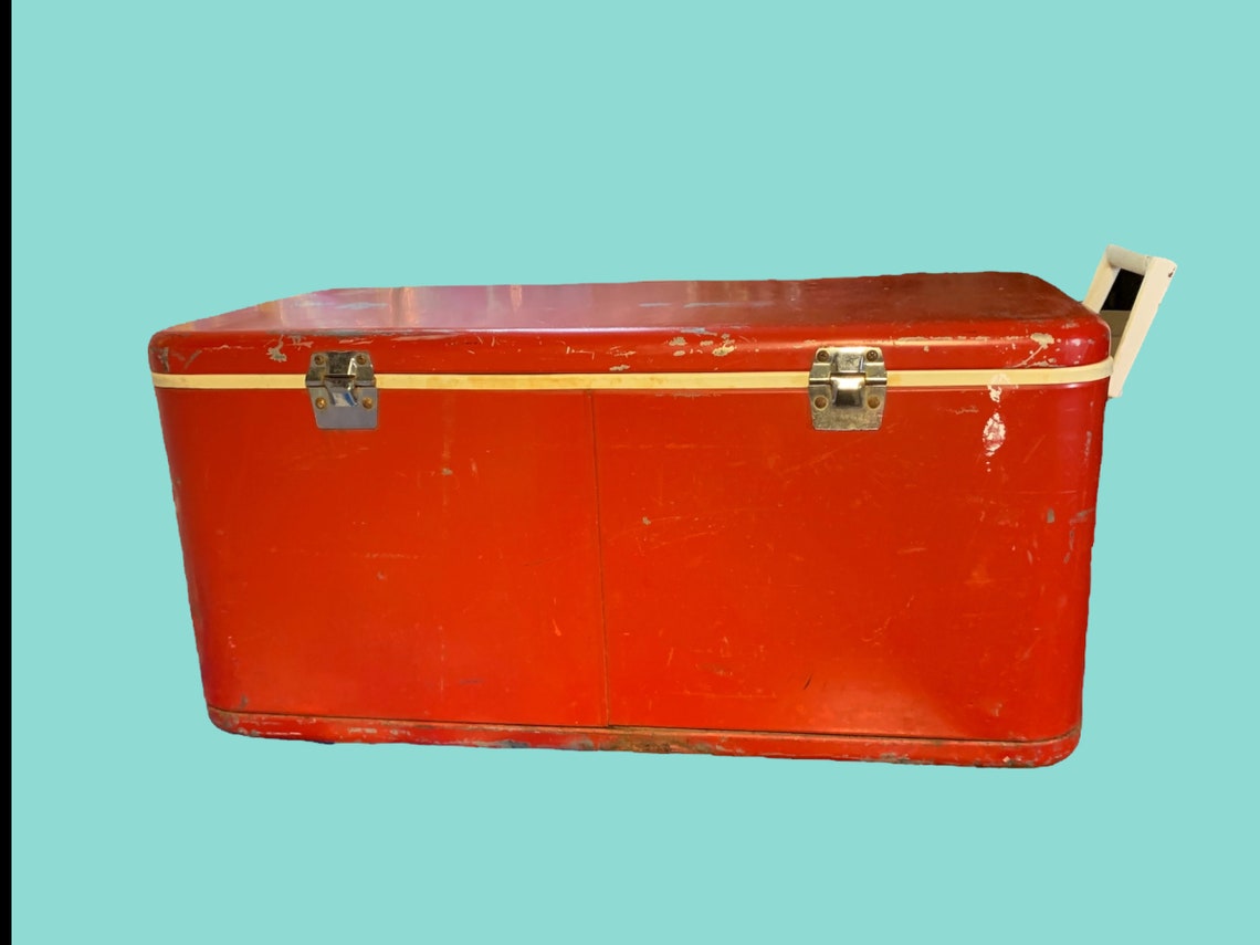 Vintage Metal Thermos Large Ice Chest Cooler. - Etsy