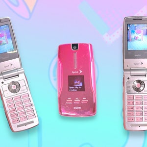 Vtg Y2K Pink Sanyo Camera Flip Cell Phone. Rare.works! - Etsy