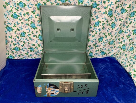 Vintage Metal Office File Lock Box. | Etsy