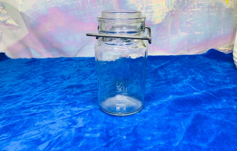 Vintage Glass Wire Side Jar. - Etsy