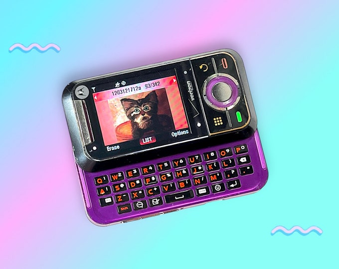 Vintage Y2K Motorola Keyboard Slide Cell Phone. Rare.works! - Etsy