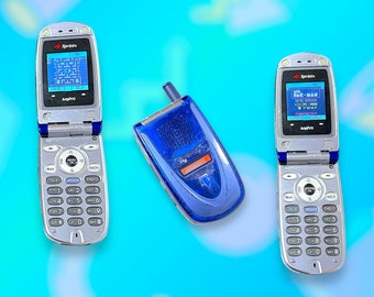 Vintage Y2K Blue Sanyo Camera Flip Cell Phone. Rare.works! - Etsy