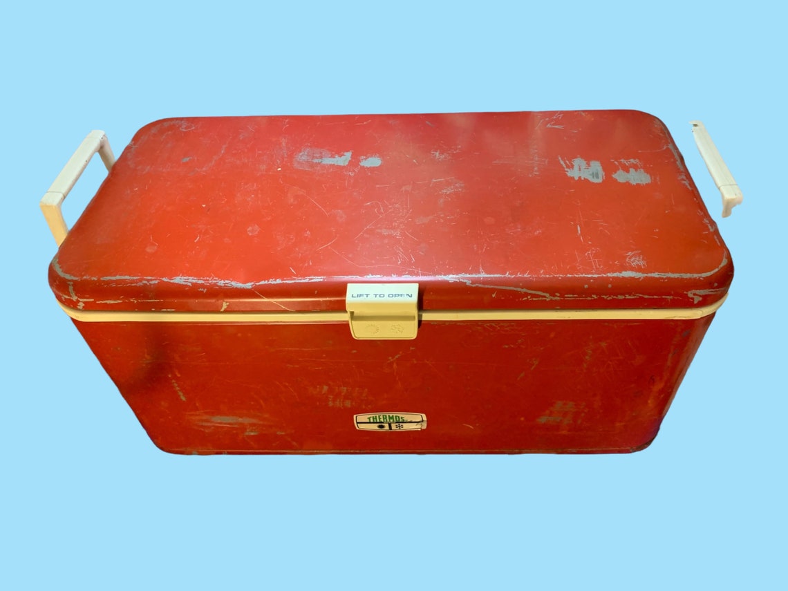 Vintage Metal Thermos Large Ice Chest Cooler. - Etsy