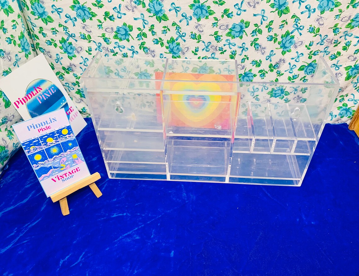 Vintage 90s Style Clear Makeup Organizer. - Etsy