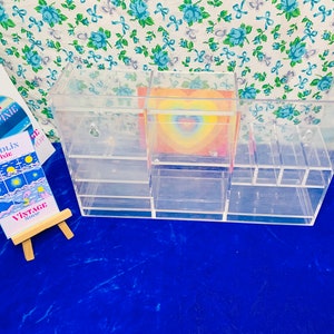 Vintage 90s Style Clear Makeup Organizer. - Etsy