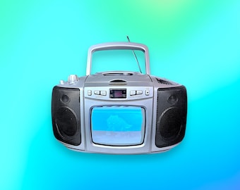 Y2K Bratz CD Player Radio Combo Boombox Stereo With Flip Vanity Light ...