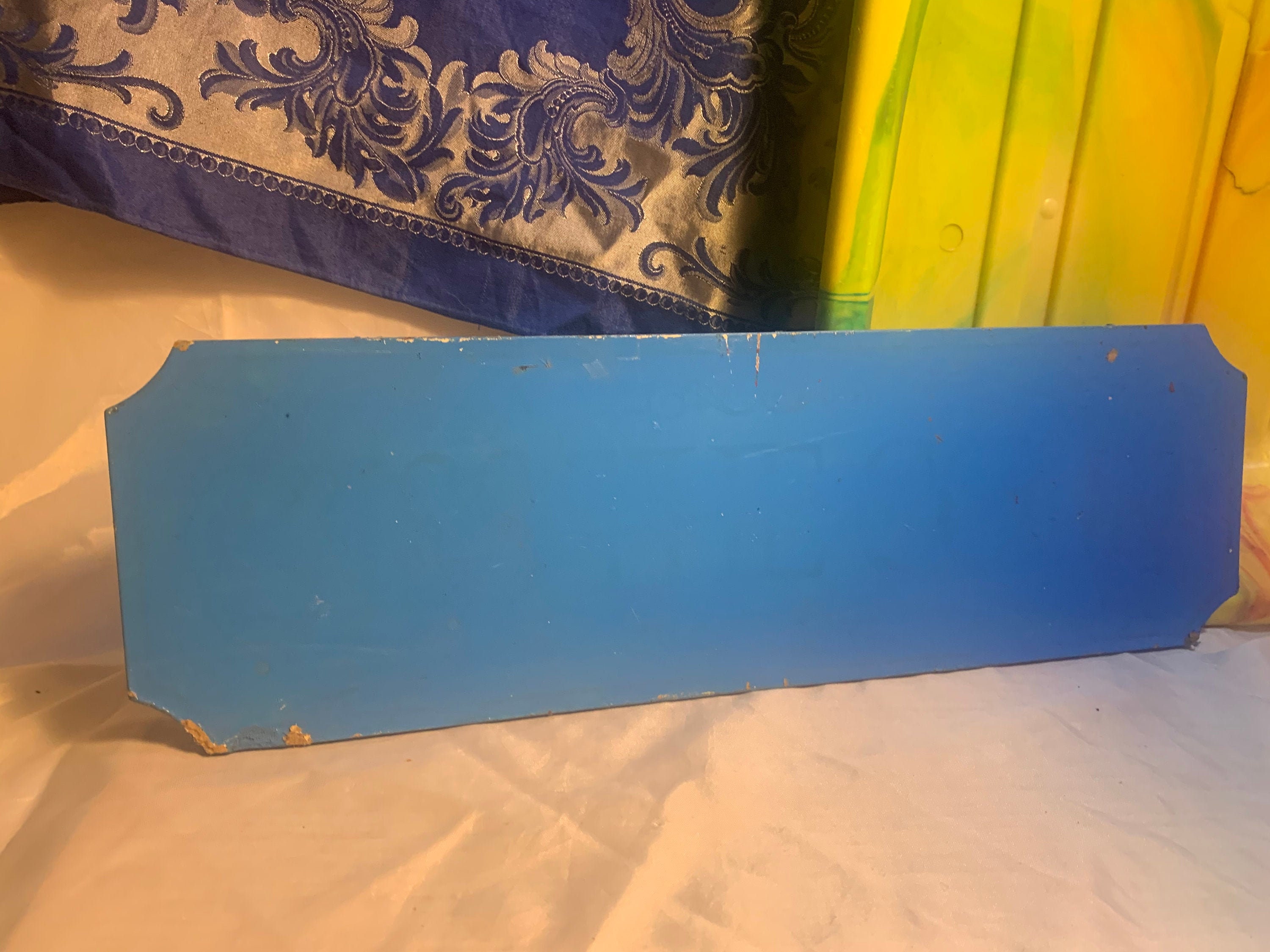 Vintage Blank Blue Painted Wooden Board - Etsy UK