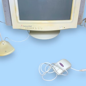 Vintage 90s PC Desktop Computer Screen Monitor Speakers . Rare . as Is ...