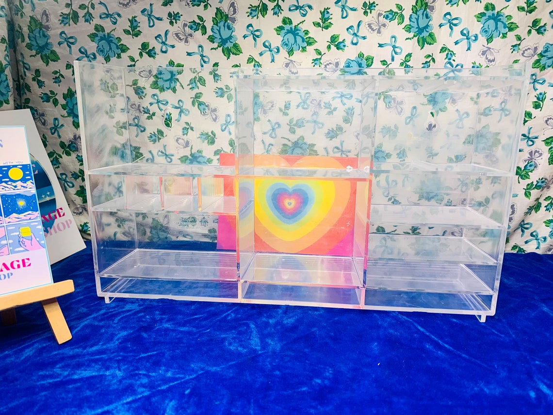 Vintage 90s Style Clear Makeup Organizer. - Etsy