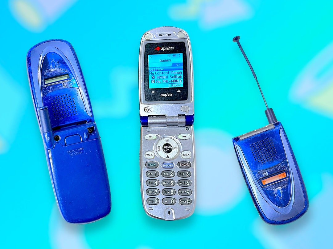 Vintage Y2K Blue Sanyo Flip Cell Phone.rare.works - Etsy