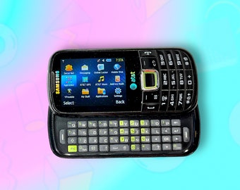 Vintage Y2K Samsung Keyboard Slide Cell Phone. Works - Etsy