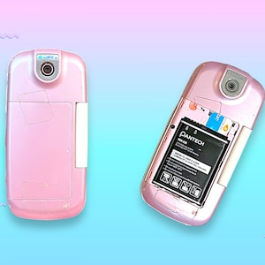 Vintage Y2K Pink Pantech Keyboard Flip Cell Phone. Rare. Works! - Etsy