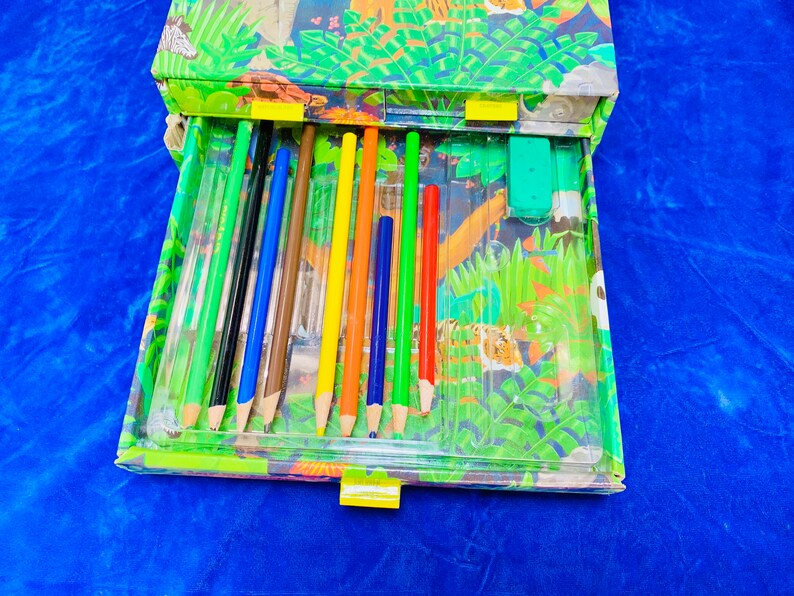 Vintage 90s Lisa Frank Like Art Box. - Etsy