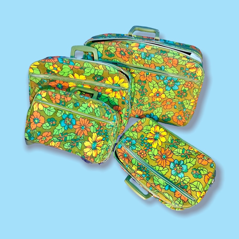 Suitcase Flowers - Etsy