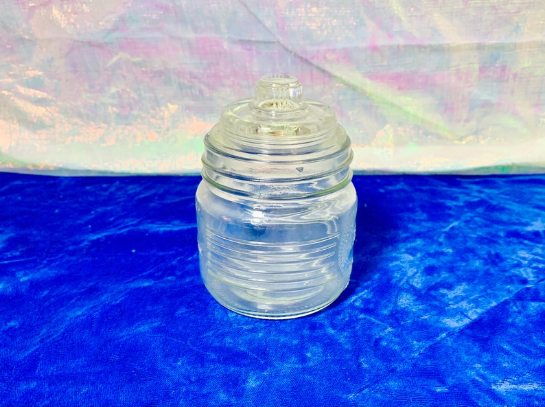 Vintage Glass Old Fashioned Mason Jar With Lid. - Etsy