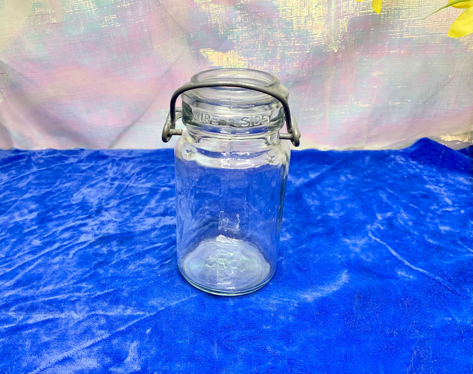 Vintage Glass Wire Side Jar. - Etsy