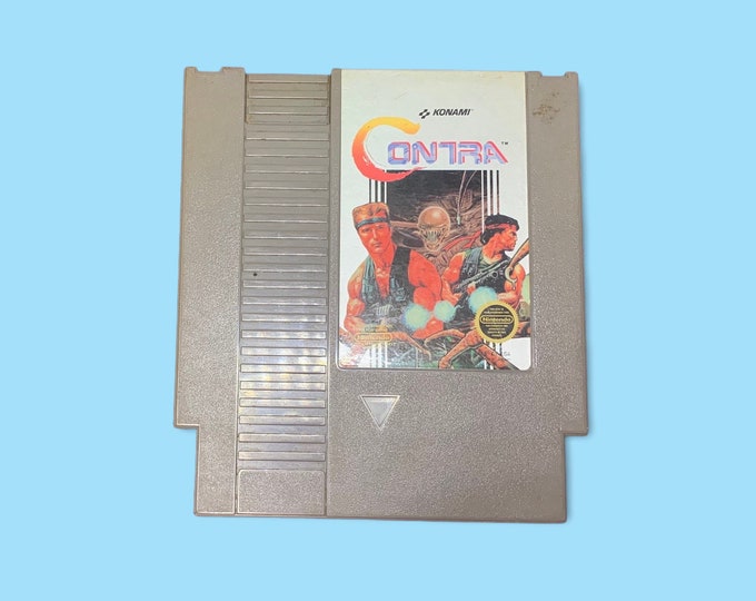 Vintage Nintendo Contra Video Game Cartridge. - Etsy
