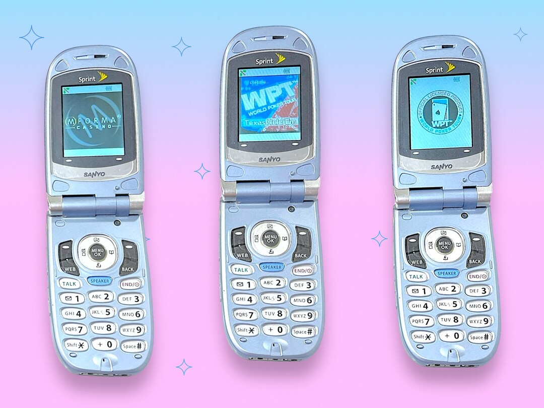 Vintage Y2K Blue Sanyo Camera Flip Cell Phone. Rare.works! - Etsy