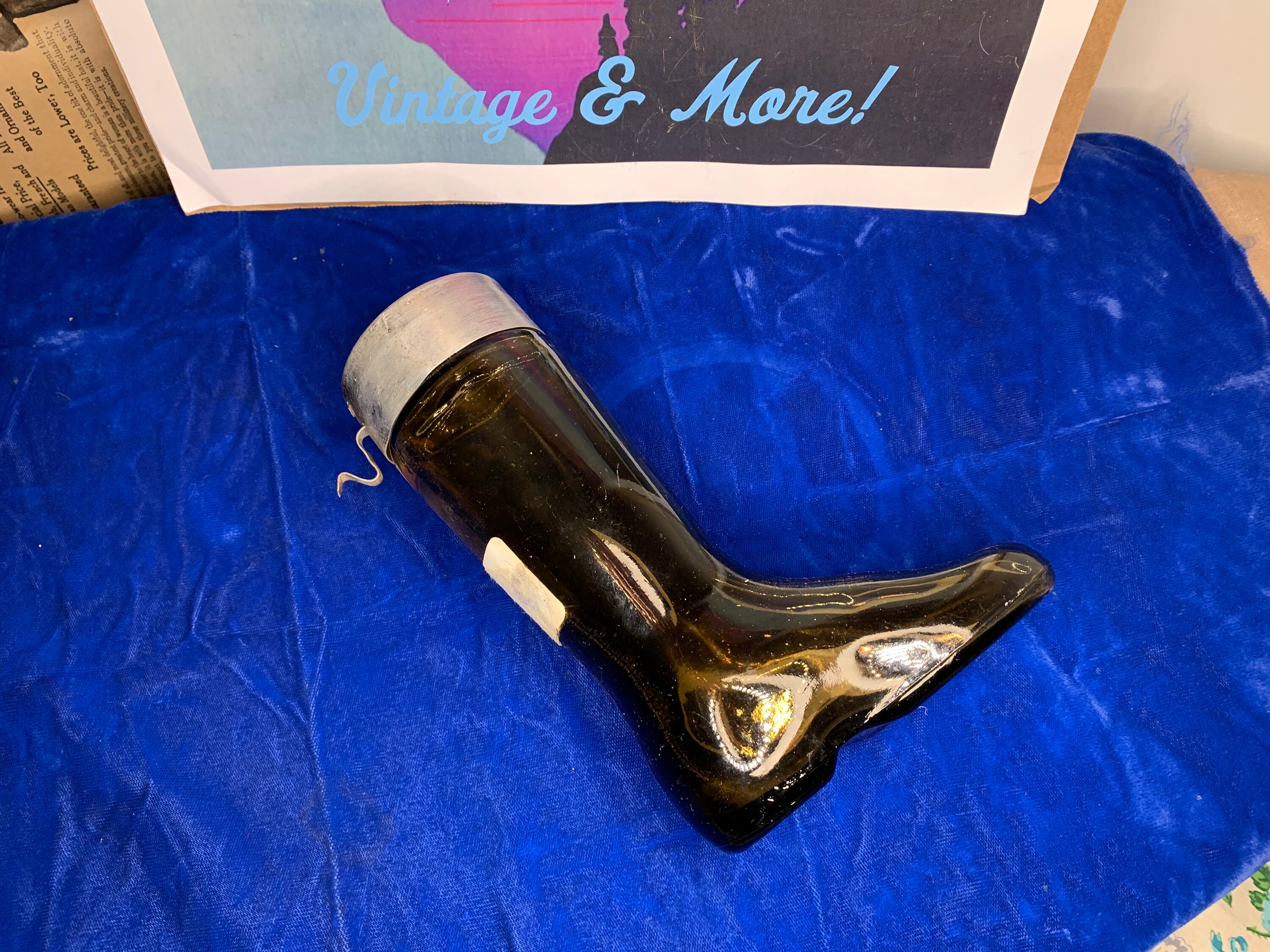 Vintage Avon Leather Boot Shaped Cologne bottle. Half Full | Etsy
