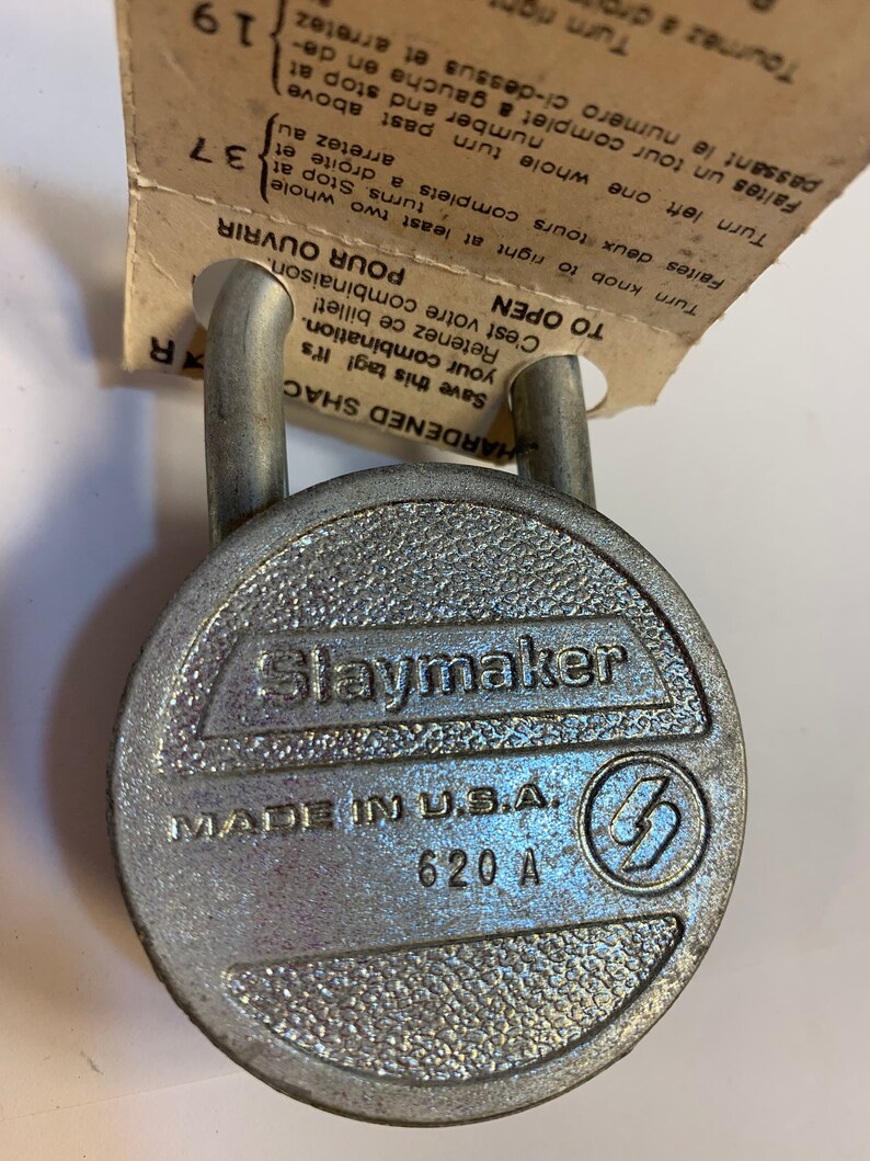 Vintage Slaymaker Combination padlock | Etsy