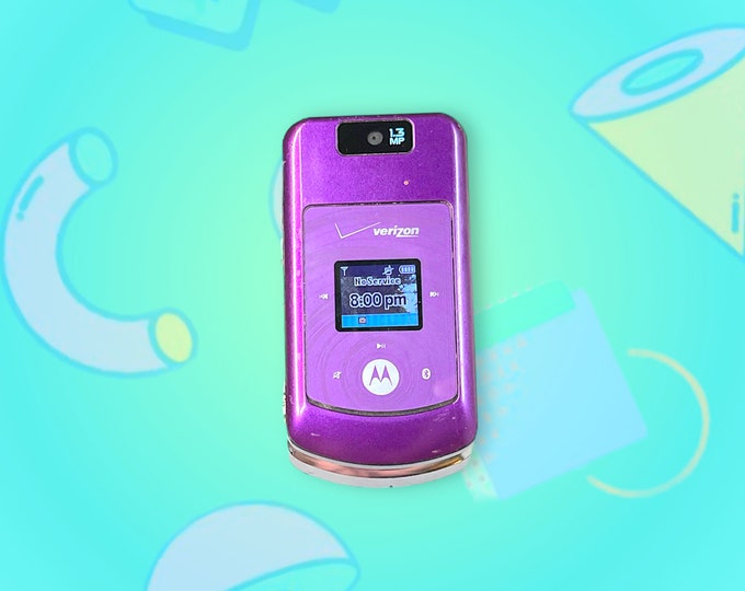 Vintage Y2K Purple Motorola Razor Flip Cellphone . Works. - Etsy